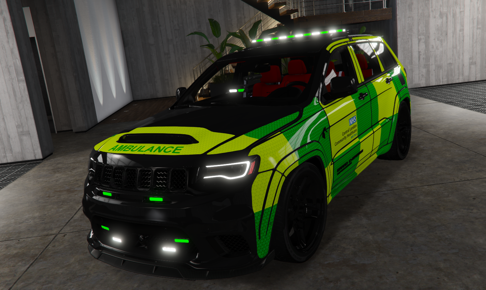 Jeep Trackhawk Marked Ambulance | Ghost Customs – Gorilla Cars & MLO
