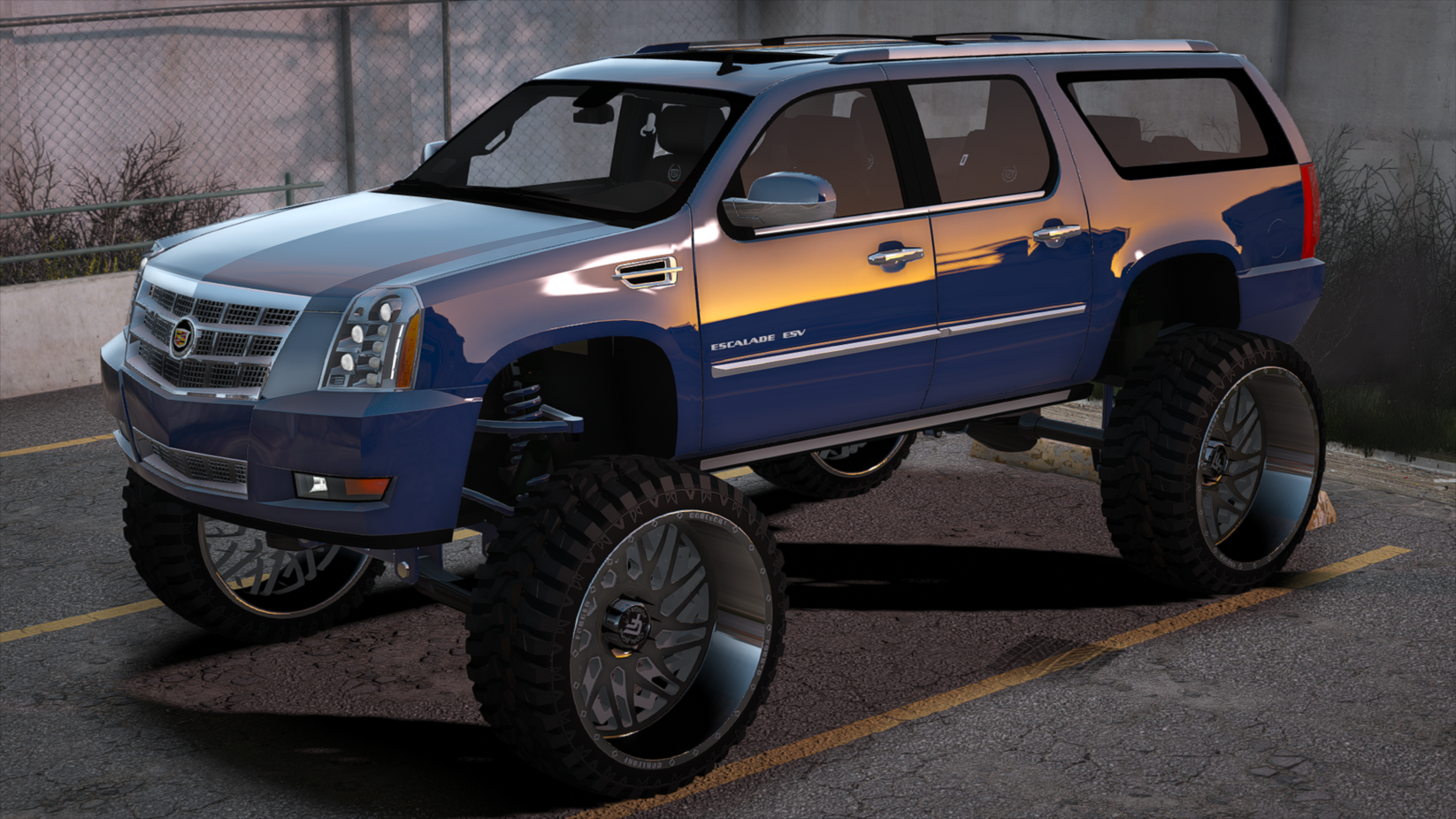 Custom Tuned Lifted Cadillac Escalade ESV Widebody On Corleone Forged ...