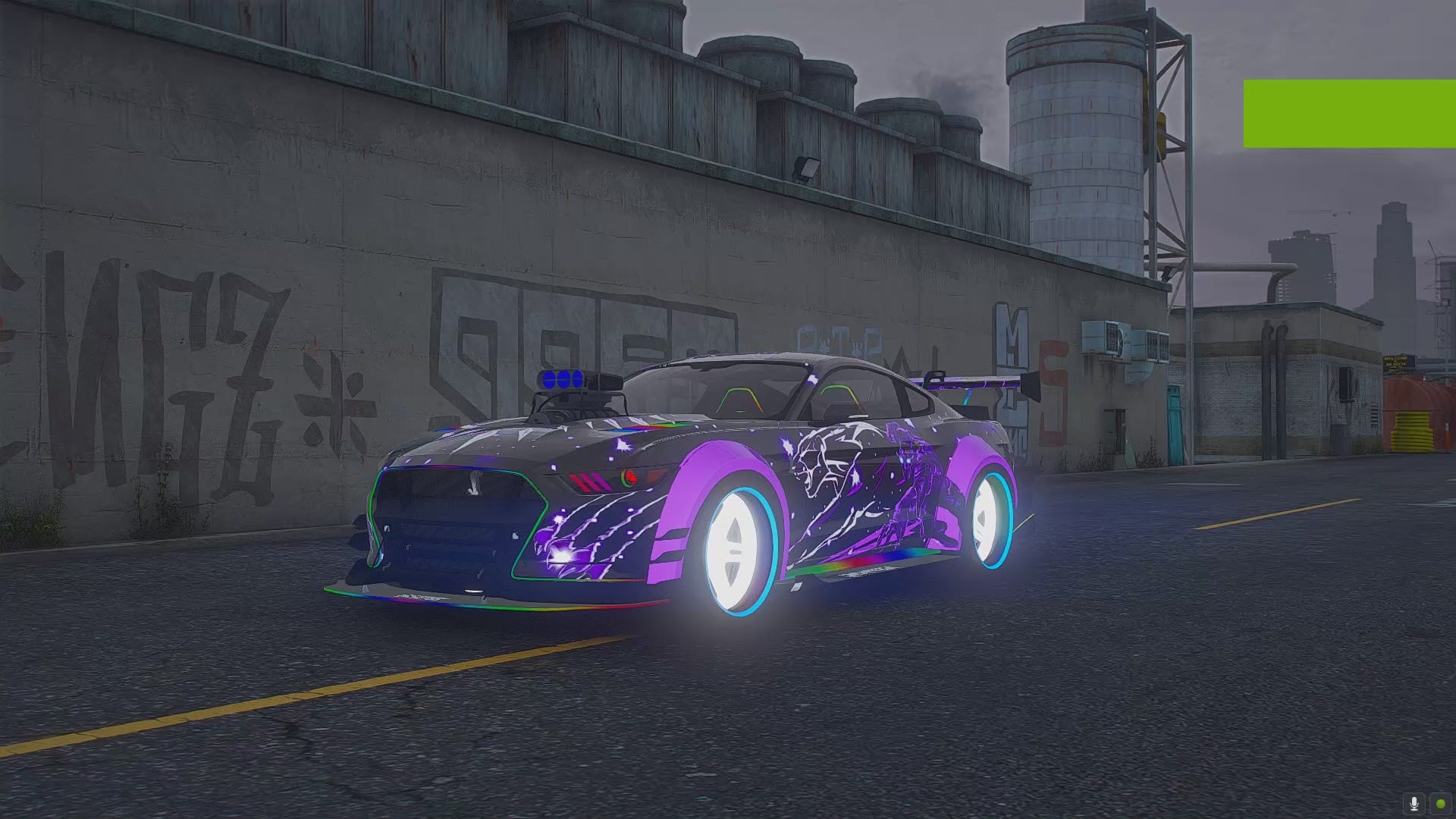 Black Panther Wakanda Forever Ford Mustang GT [Dinamic RGB Lights] | I ...