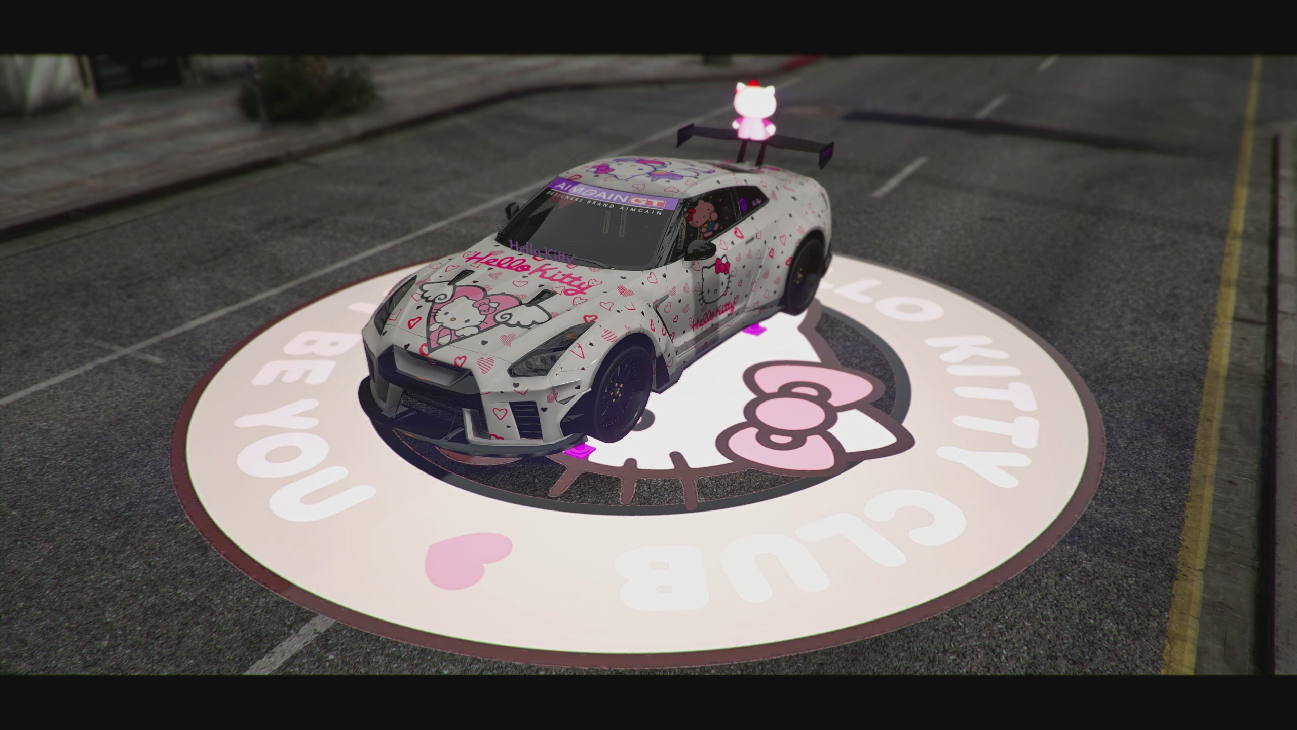 Nissan GTR R35 - Hello Kitty Edition [Animated RGB Lights] | Dr Custom ...